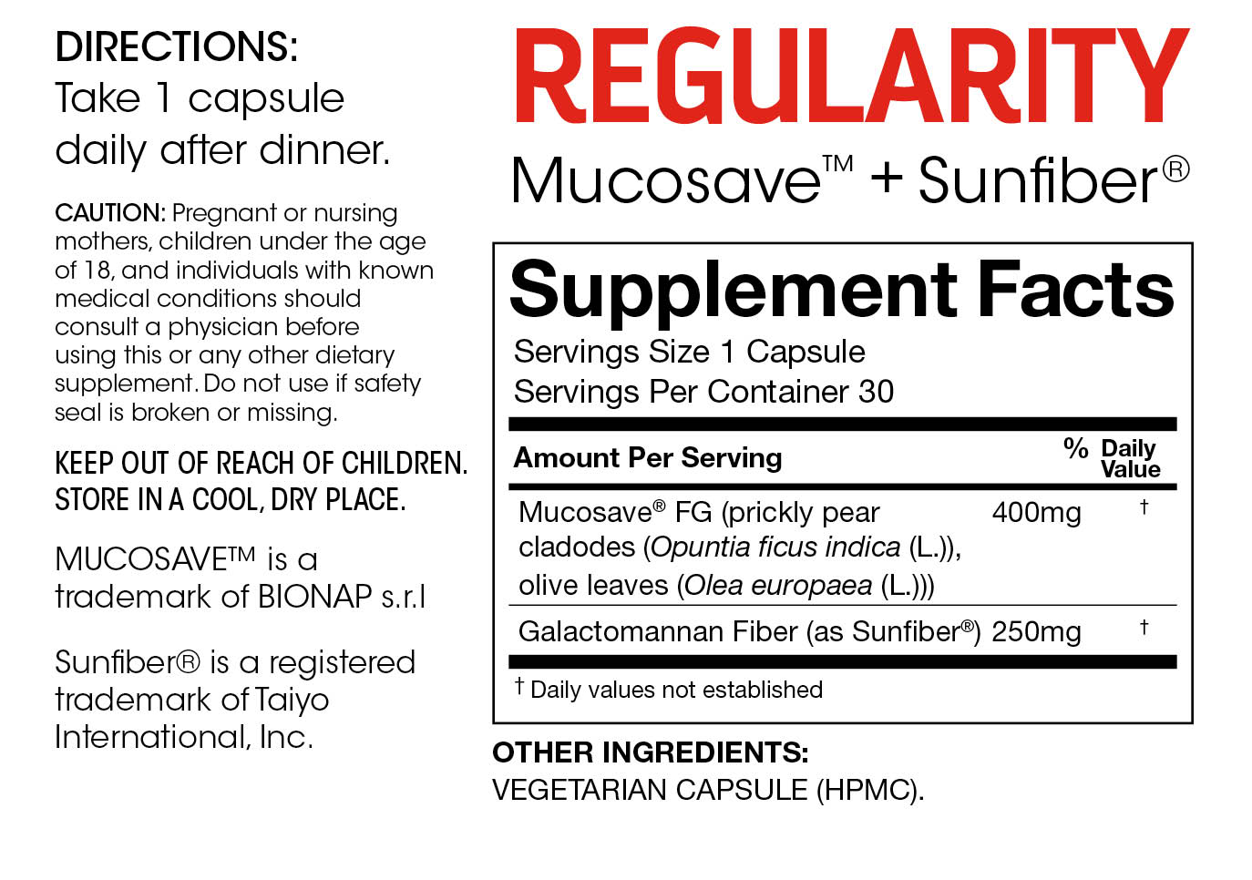 Regularity - Non-Laxative Constipation Relief - Prebiotic Fiber ...