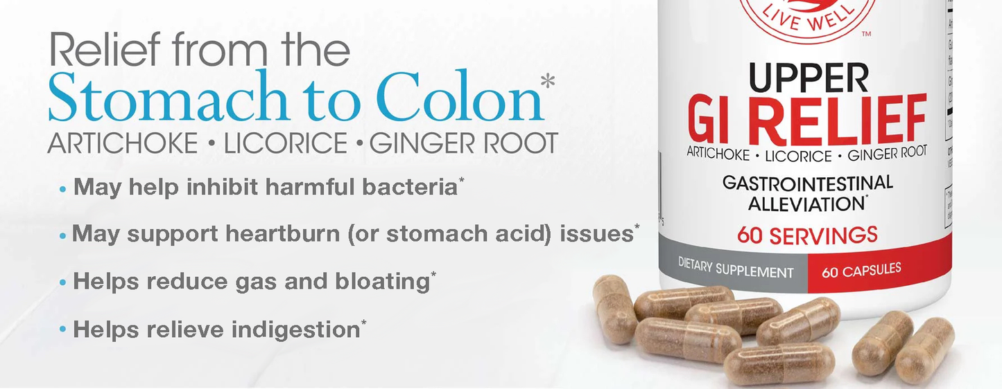 Upper GI Relief - Fight Acid Reflux, Gas, Bloating, Indigestion & More ...
