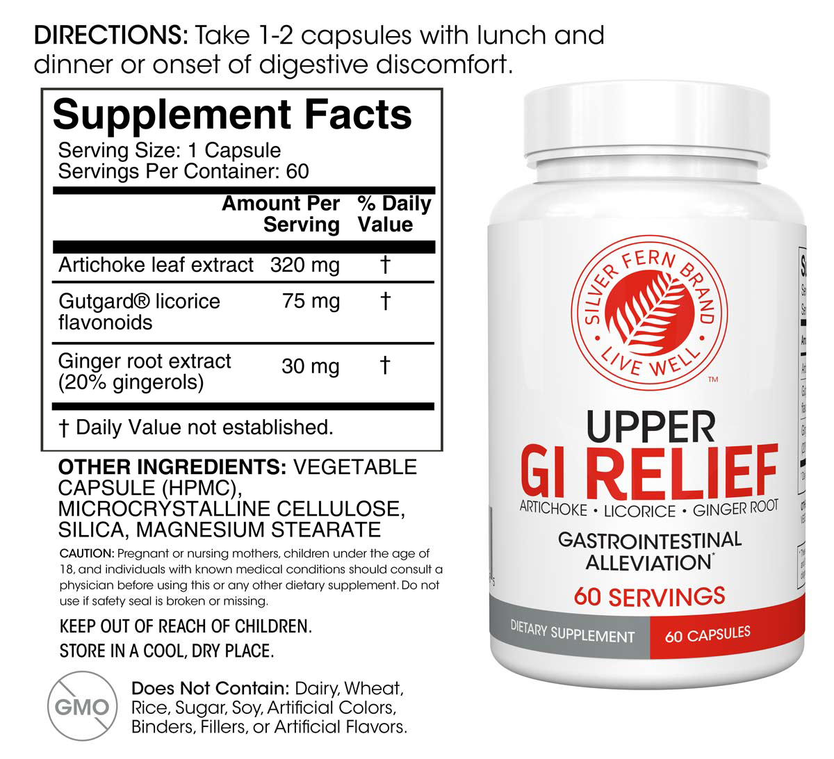 Upper GI Relief - Fight Acid Reflux, Gas, Bloating, Indigestion & More ...