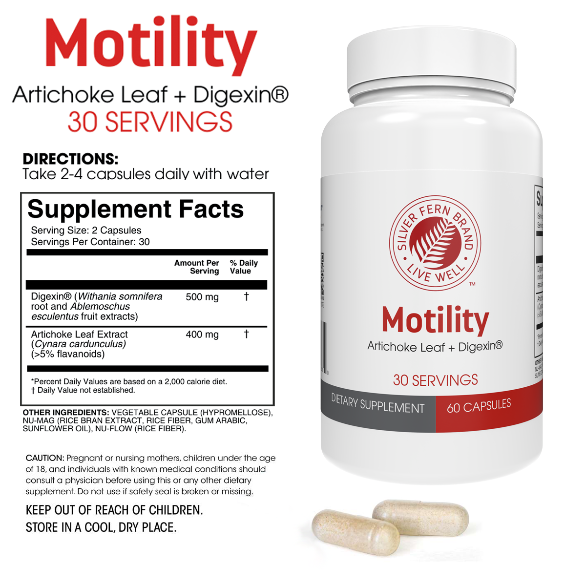 Motility - Non-Laxative Constipation and Slow Motility Booster – Silver ...