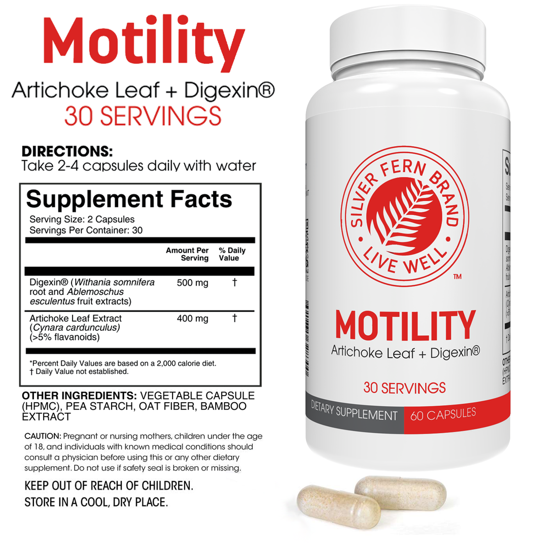 Motility - Non-Laxative Constipation and Slow Motility Booster – Silver ...