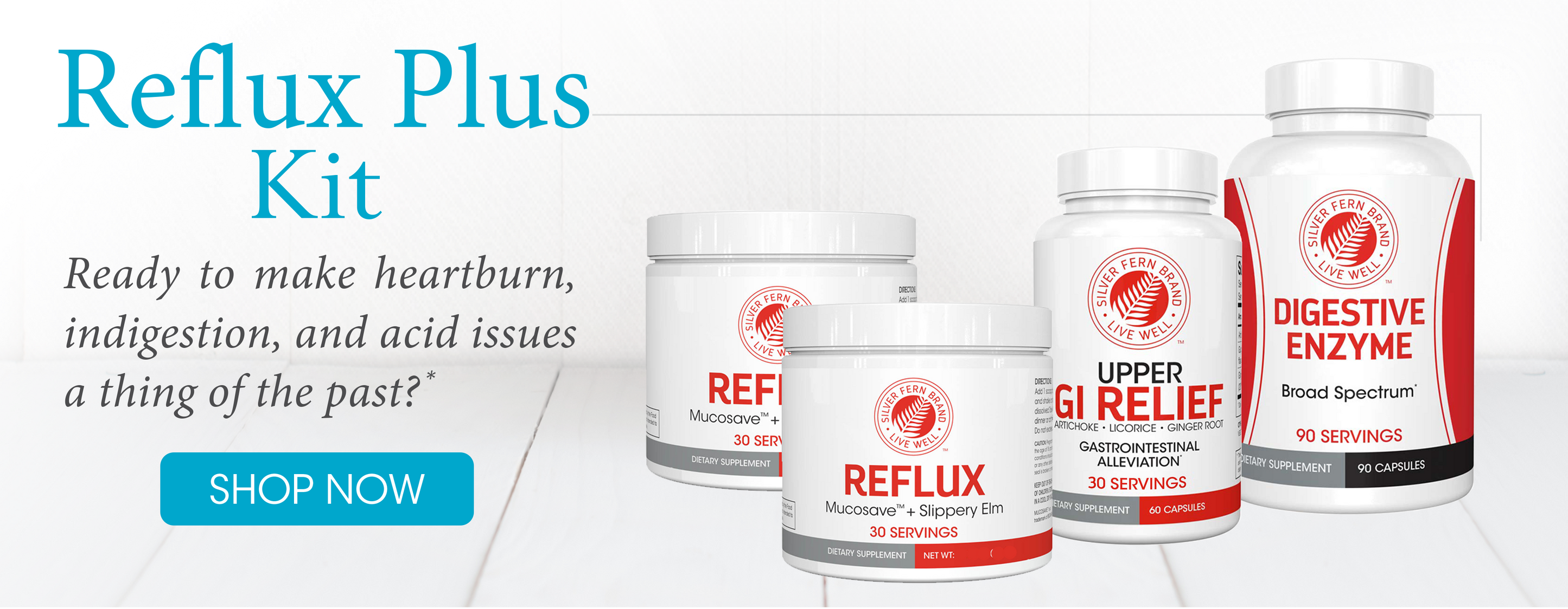 Reflux Plus Kit - Original acid issues kit – Silver Fern™ Brand
