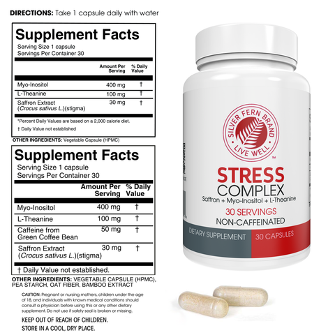 Stress Complex - With or Without Caffeine - Sleep, Mood, Anxiety, Plus ...