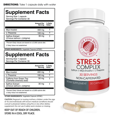 Stress Complex - With or Without Caffeine - Sleep, Mood, Anxiety, Plus ...