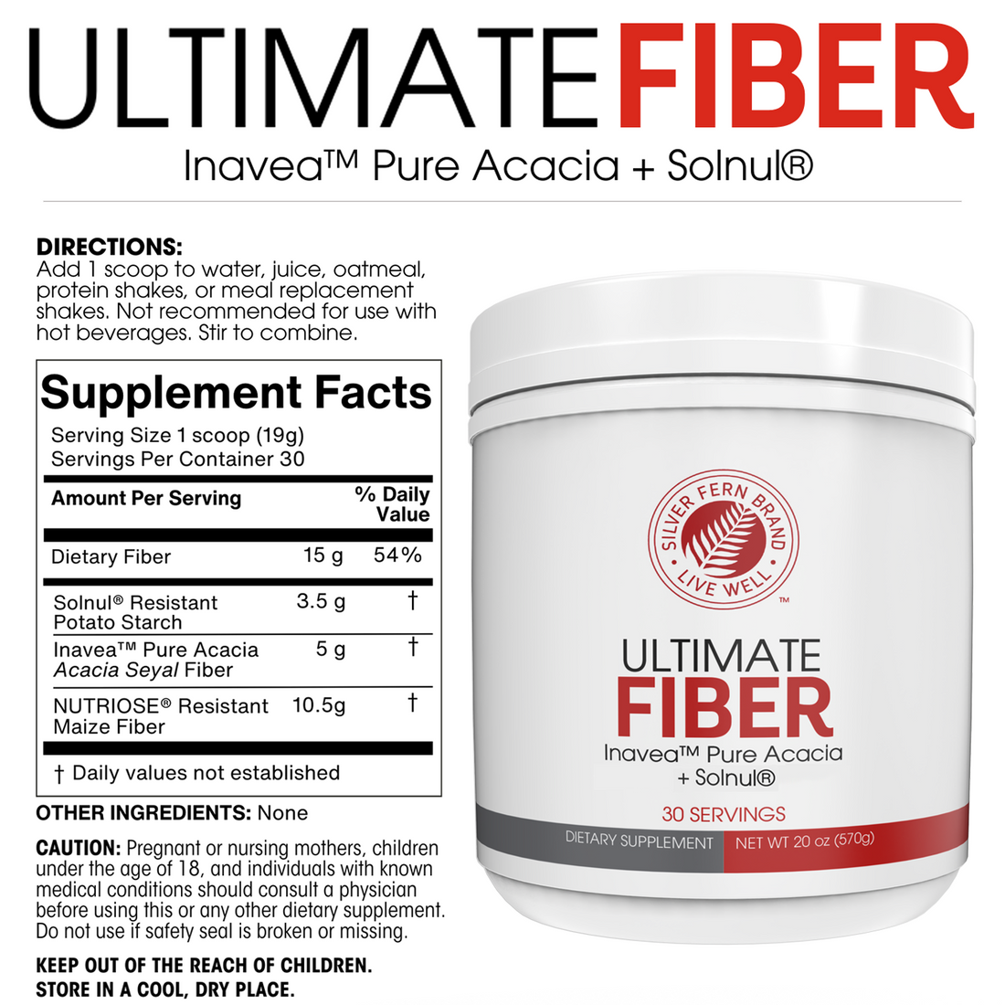 Ultimate Fiber by Silver Fern™ Brand | Fermentable Prebiotic